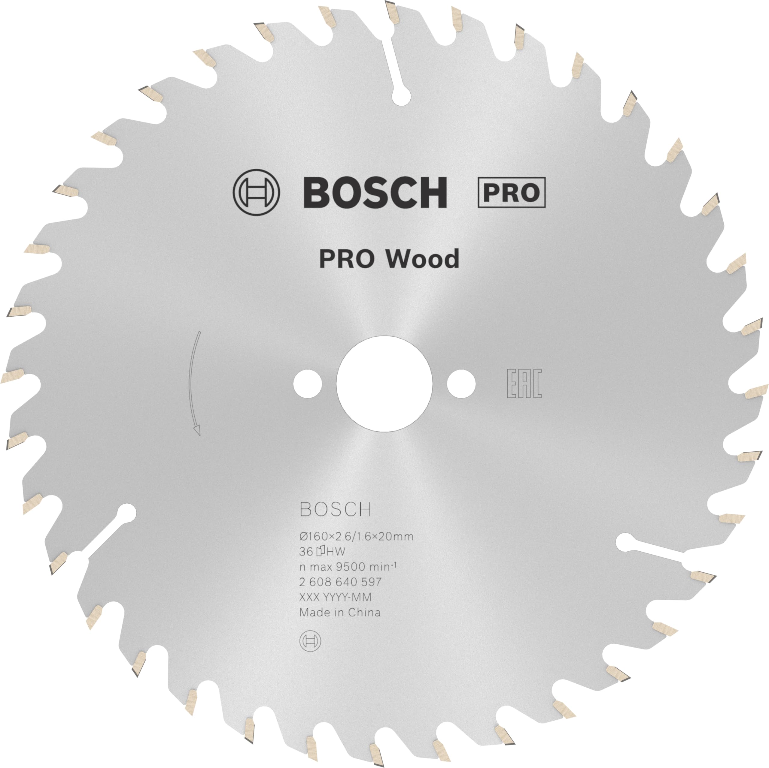 Bosch 2608640597 Circular Saw Blade"Top Precision" Opwoh 6.3inx20mm 36T