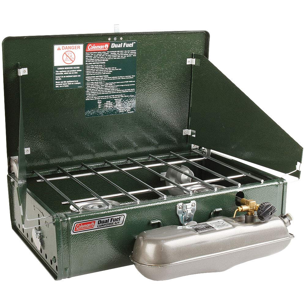 Coleman 2 Burner Dual Fuel Compact Liquid Fuel Stove