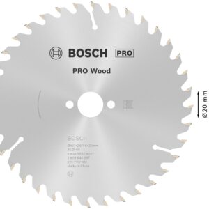 Bosch 2608640597 Circular Saw Blade"Top Precision" Opwoh 6.3inx20mm 36T