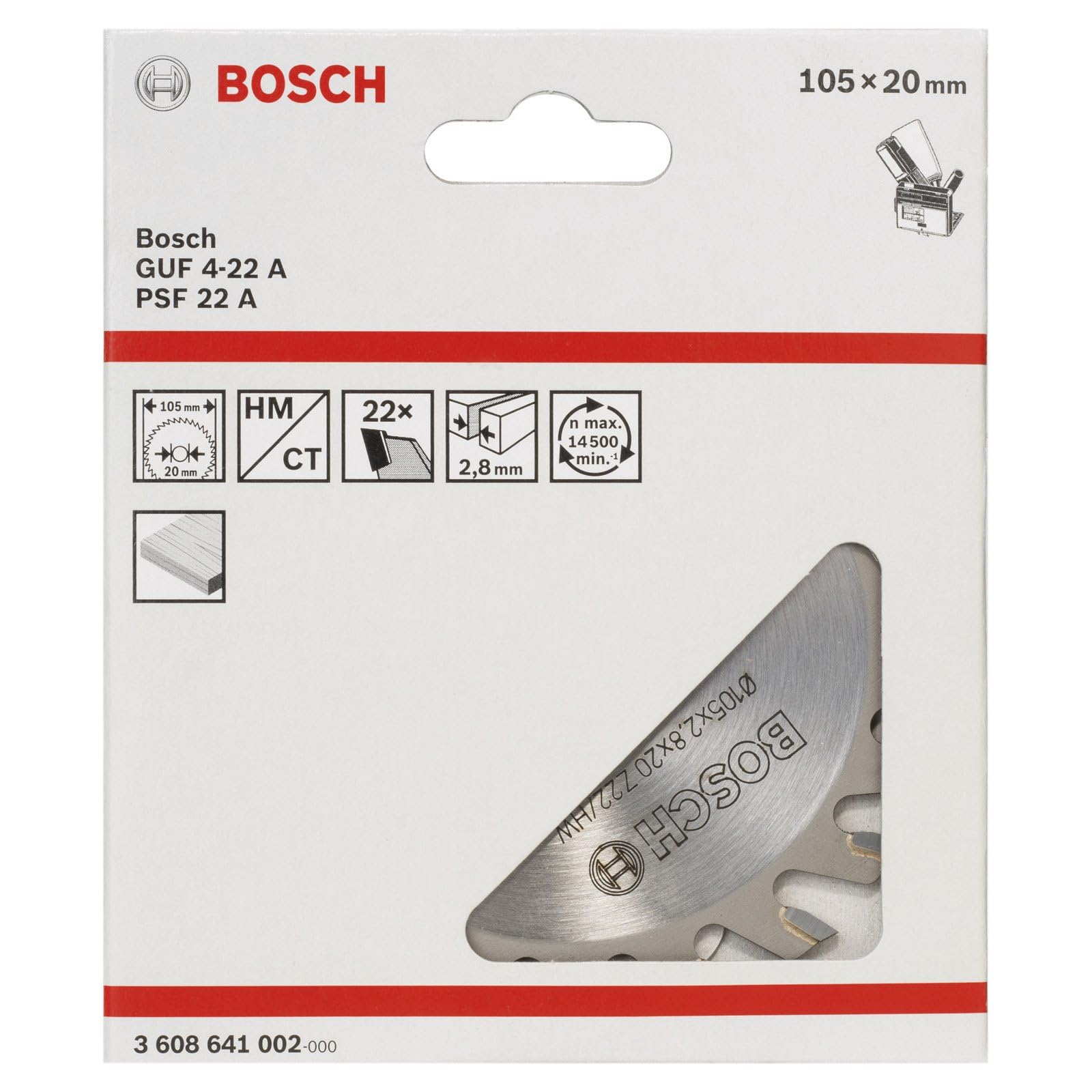 Bosch 3608641002 Blade Cutter 4.13inx20mm 22T