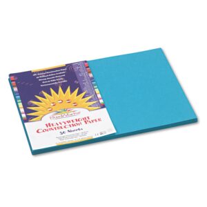 Prang (Formerly SunWorks) Construction Paper, Turquoise, 12" x 18", 50 Sheets