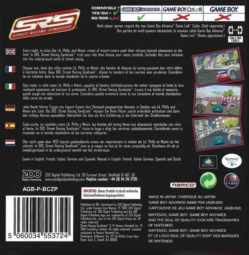 SRS RACING - Game Boy Advance