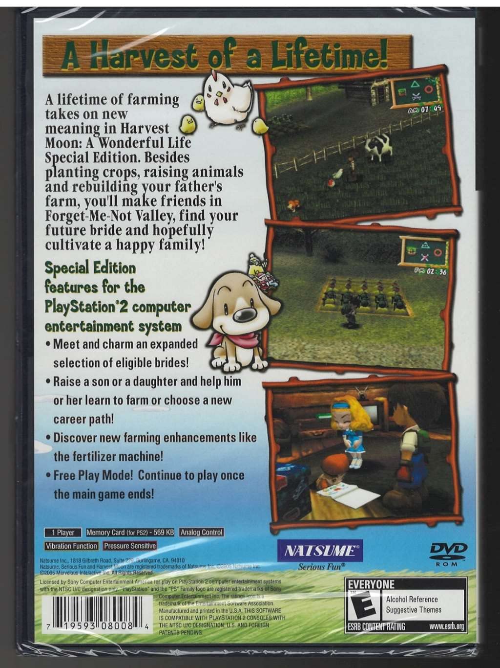 Harvest Moon A Wonderful Life Special Edition - PlayStation 2