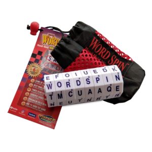 the original word spin handheld magnetic word game travel edition with storage pouch