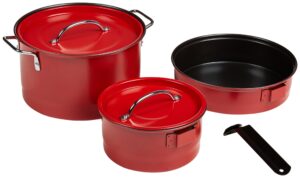 coleman 5-piece family cook set,red, 5 piece