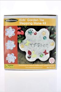 milestones kids garden tile stepping stone kit, multi-color