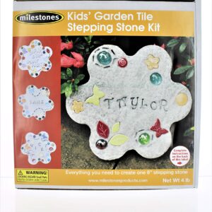 Milestones Kids Garden Tile Stepping Stone Kit, Multi-Color