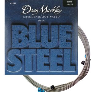 DEAN MARKLEY 2558 Blue Steel Electric Guitar Strings. 6 piece Electric Guitar String Set. Cryogenically Treated for Longer Life, Enhanced Performance, and Superior Sound. Made in USA. Gauges 10-52