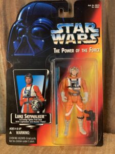 hasbro star wars power of the force potf2 luke skywalker action figure [x-wing pilot]