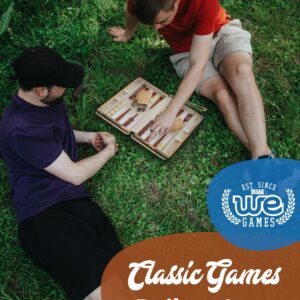 WE Games Magnetic Map Style Backgammon Board and Carrying Strap - Board Games for Adults, Travel Games, Travel Backgammon Sets for Adults