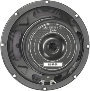 eminence american standard alpha-8a 8" pro audio speaker, 125 watts at 8 ohms, black