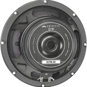 Eminence American Standard Alpha-8A 8" Pro Audio Speaker, 125 Watts at 8 Ohms, Black