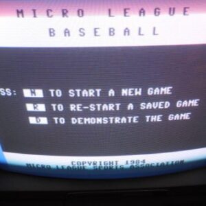 Microleague Baseball - Commodore 64