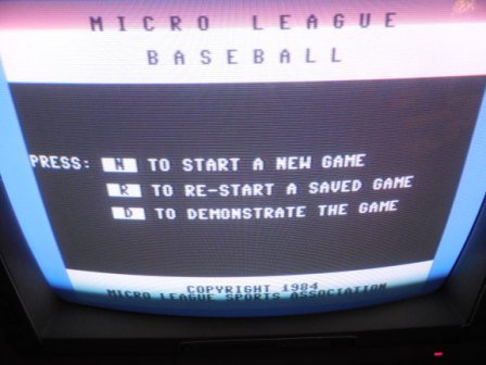 Microleague Baseball - Commodore 64