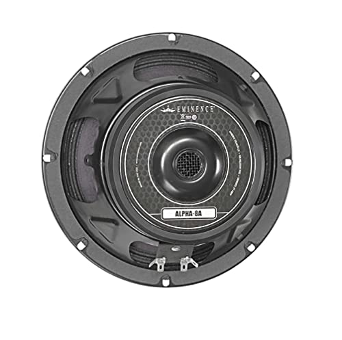 Eminence American Standard Alpha-8A 8" Pro Audio Speaker, 125 Watts at 8 Ohms, Black