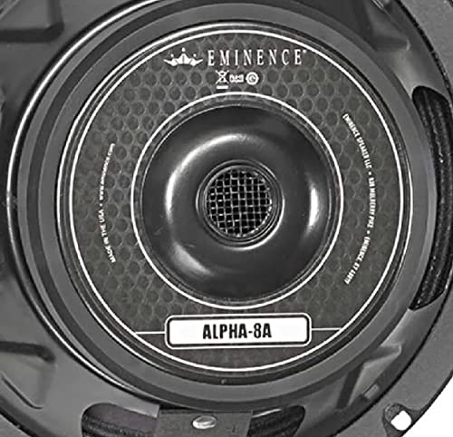 Eminence American Standard Alpha-8A 8" Pro Audio Speaker, 125 Watts at 8 Ohms, Black