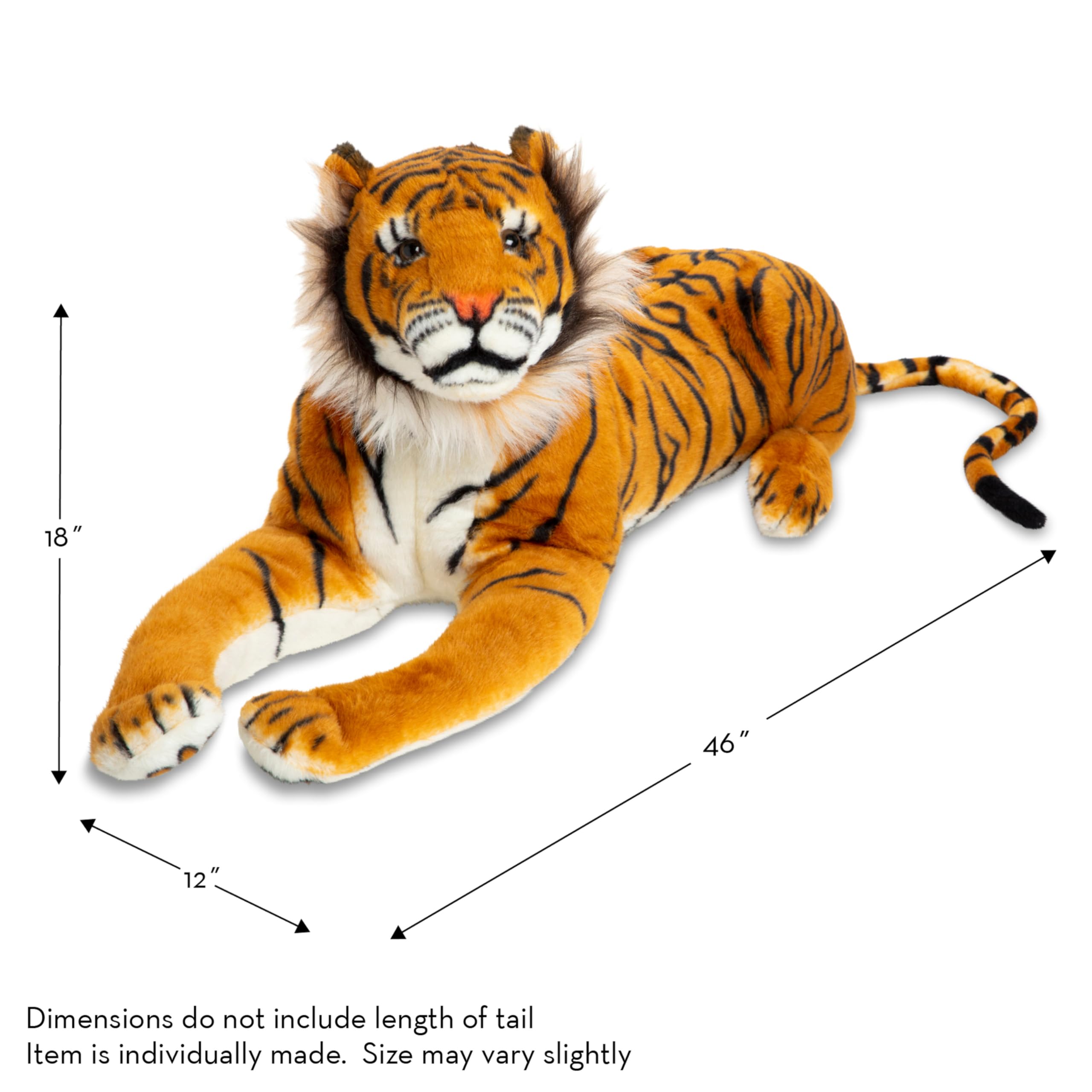 Melissa & Doug Giant Tiger - Lifelike Stuffed Animal (over 5 feet long)