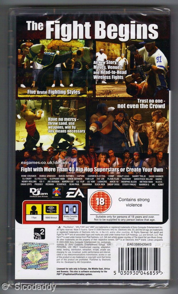 Def Jam Fight For NY The Takeover - Sony PSP