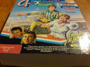 4 soccer simulators - commodore 64