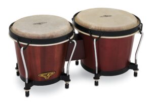 latin percussion cosmic percussion 6 7-inch traditional set-dark wood bongos (cp221-dw)