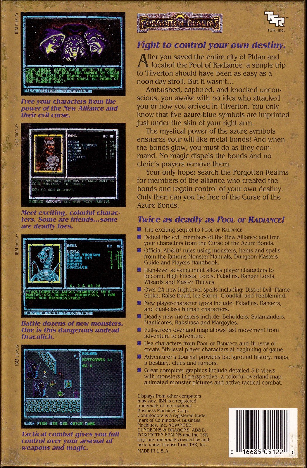 Curse of the Azure Bonds - Commodore 64