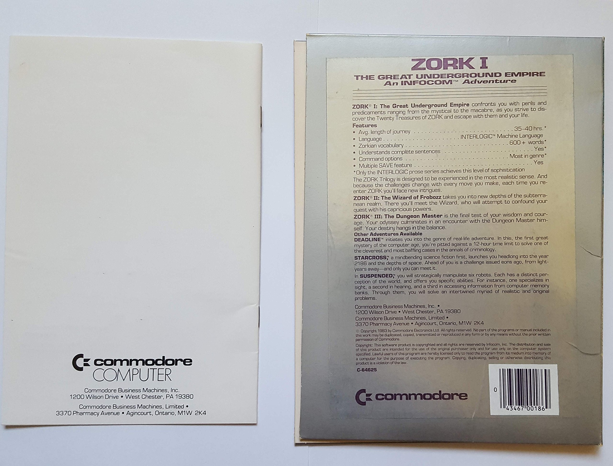 Zork I: The Great Underground Empire - Commodore 64