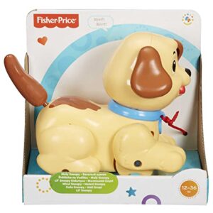 Fisher-Price Toddler Toy Lil’ Snoopy Pull-Along Puppy Dog, Walking Activity for Developmental Play Infants Ages 1+ Years