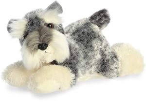 aurora® adorable flopsie™ ludwig™ stuffed animal - playful ease - timeless companions - gray 12 inches