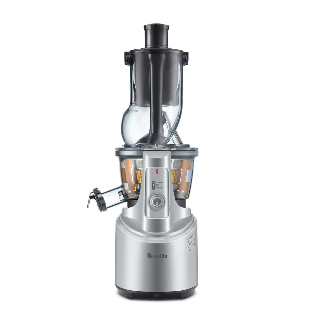 Breville Big Squeeze slow compression juicer, 11" X 9" X 11, Silver