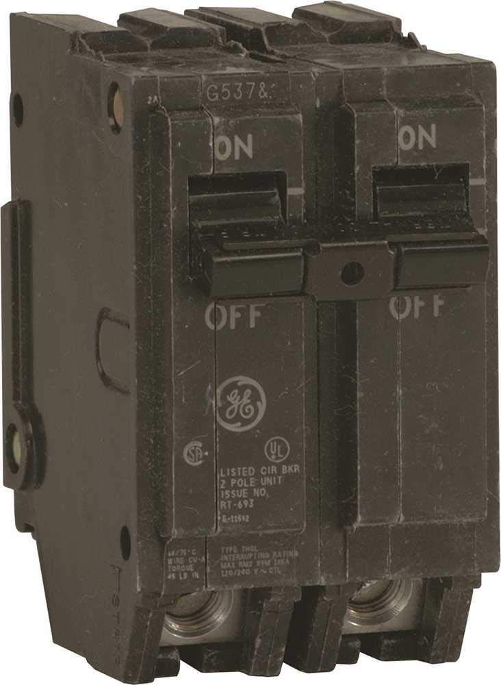 ABB Q-Line THQL21100 100A Double Pole Circuit Breaker • 100 Amp Double Pole 120/240 VAC Breaker • 2-Pole Standard Circuit Breaker • Electrical Safety Switch • Plug-in Mount Type