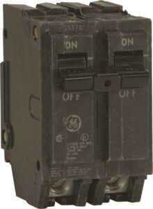 abb q-line thql21100 100a double pole circuit breaker • 100 amp double pole 120/240 vac breaker • 2-pole standard circuit breaker • electrical safety switch • plug-in mount type