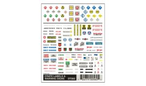 woodland scenics crate labels & warning signs dry transfer decals