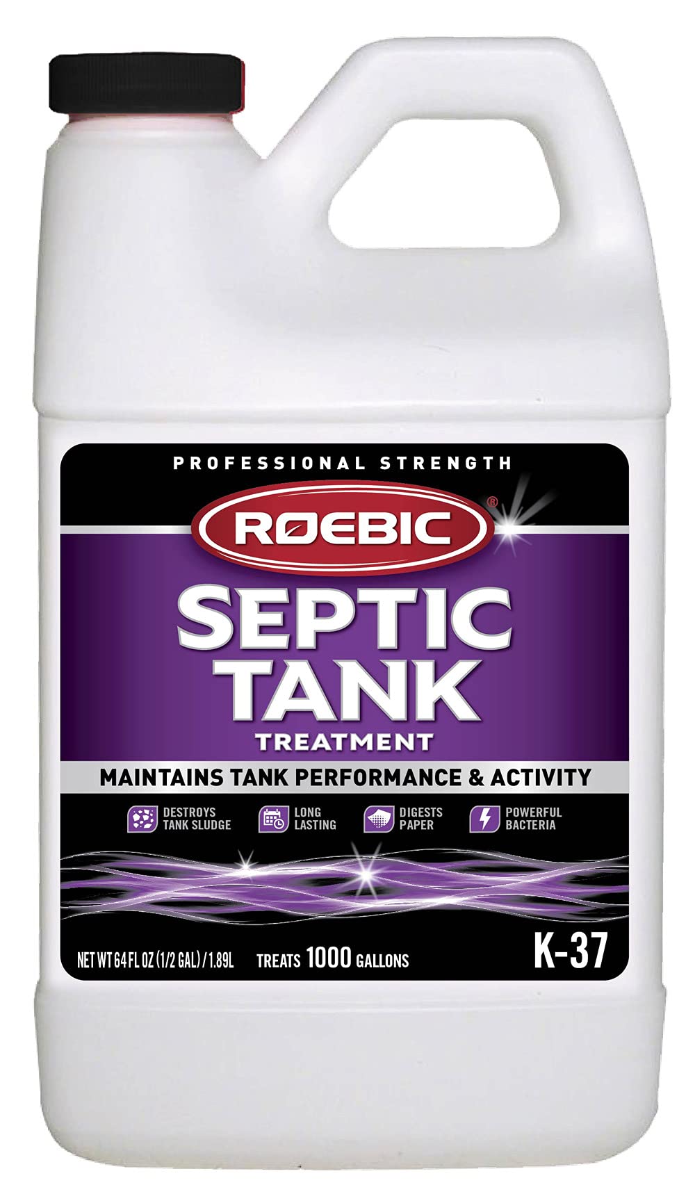 Roebic K-37-H Septic Tank Treatment: 64-Ounce, Promotes Efficient Breakdown, Reduces Odors, Prevents Clogs for Smooth Septic System Operation