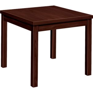 hon 80192nn laminate occasional table, square, 24w x 24d x 20h, mahogany