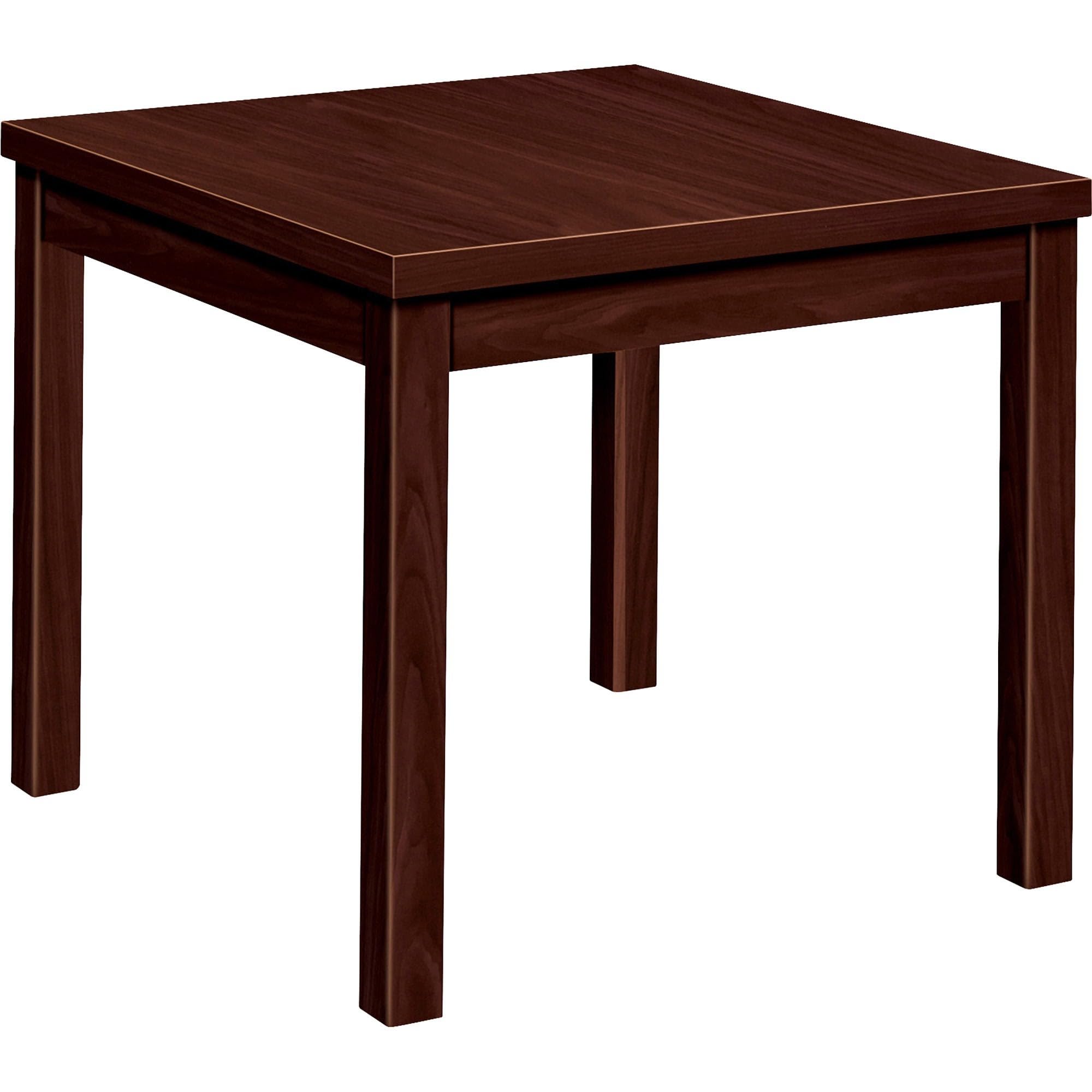 HON 80192NN Laminate Occasional Table, Square, 24w x 24d x 20h, Mahogany