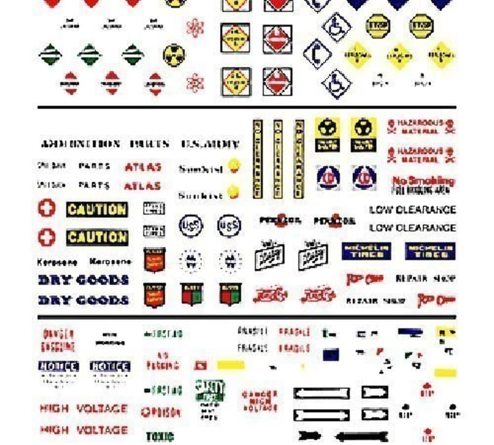 Woodland Scenics Crate Labels & Warning Signs Dry Transfer Decals