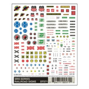 Woodland Scenics Railroad Signs Mini Series Dry Transfer Decals