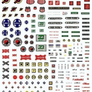 Woodland Scenics Railroad Signs Mini Series Dry Transfer Decals