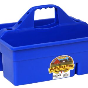 Little Giant® Plastic DuraTote | Horse Grooming DuraTote | Durable Tote Box Organizer with Easy Grip Handle | Extra Thick Sidewalls | Blue