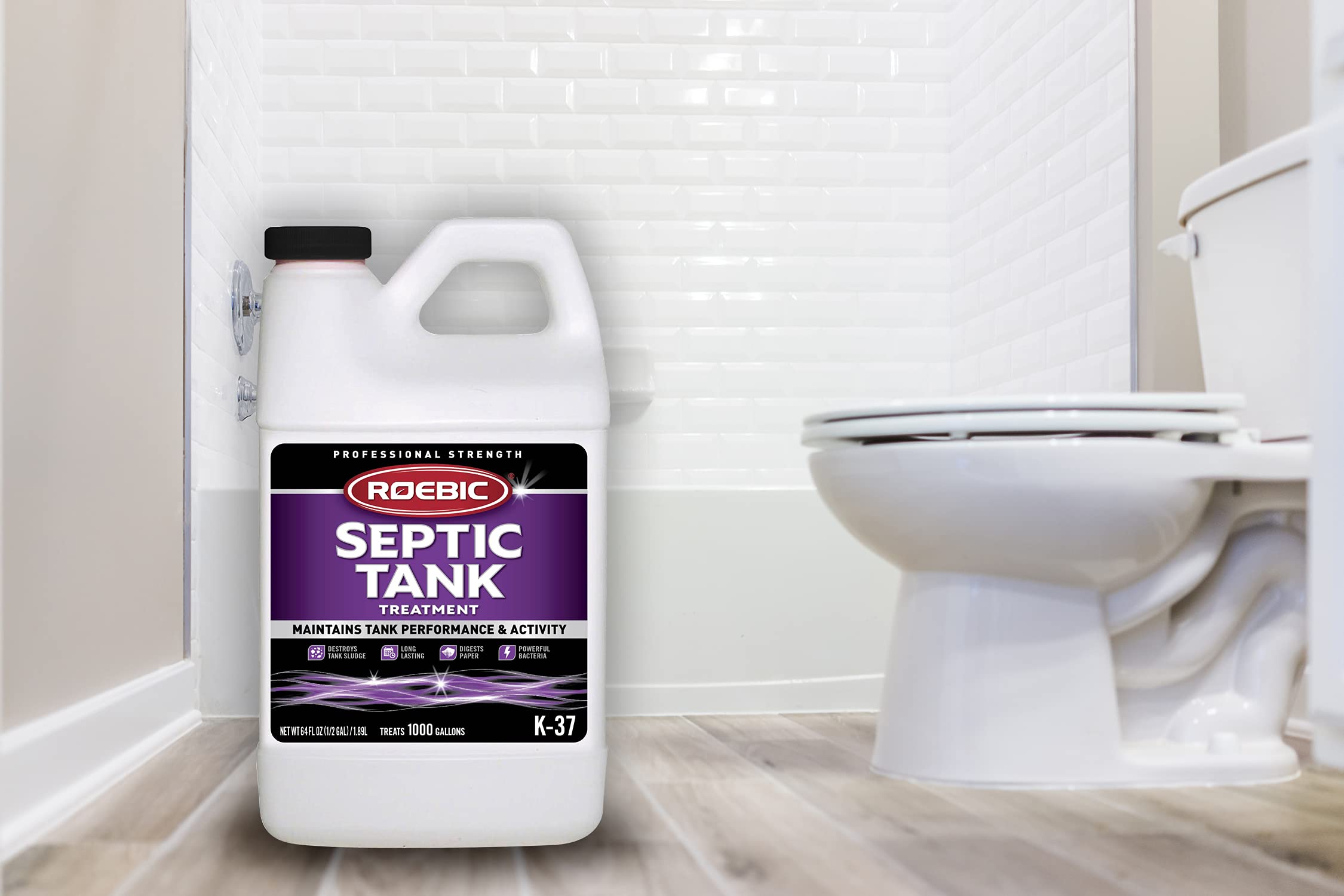 Roebic K-37-H Septic Tank Treatment: 64-Ounce, Promotes Efficient Breakdown, Reduces Odors, Prevents Clogs for Smooth Septic System Operation