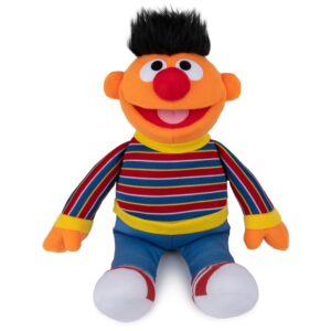 gund sesame street official ernie muppet plush, premium plush toy for ages 1 & up, orange, 13.5”