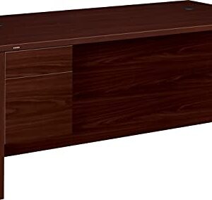 HON 10586LNN 10500 Series Large "L" or "U" 3/4-Height Ped Desk, 72w x 36d, Mahogany