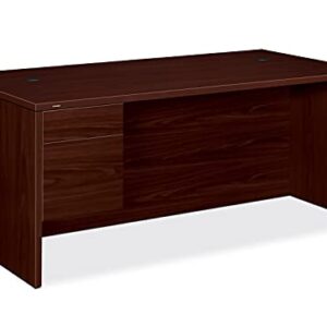 HON 10586LNN 10500 Series Large "L" or "U" 3/4-Height Ped Desk, 72w x 36d, Mahogany