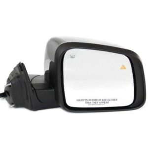 kool vue passenger side power heated mirror for jeep grand cherokee 2011-2021 manual fold with signal light, blind spot monitor & memory; without auto-dimming chrome