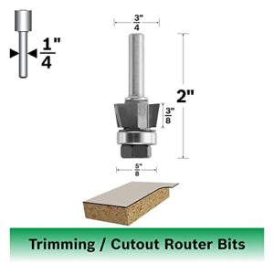 Bosch 85431M 10 degree x 3/8 In. Carbide Tipped 2-Flute Bevel Trim Assembly Bit