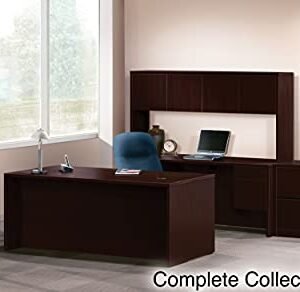 HON 10586LNN 10500 Series Large "L" or "U" 3/4-Height Ped Desk, 72w x 36d, Mahogany