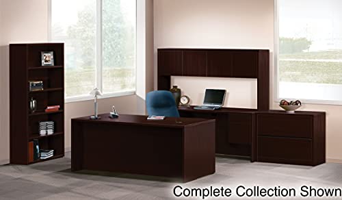 HON 10586LNN 10500 Series Large "L" or "U" 3/4-Height Ped Desk, 72w x 36d, Mahogany