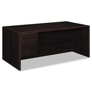 hon 10586lnn 10500 series large "l" or "u" 3/4-height ped desk, 72w x 36d, mahogany