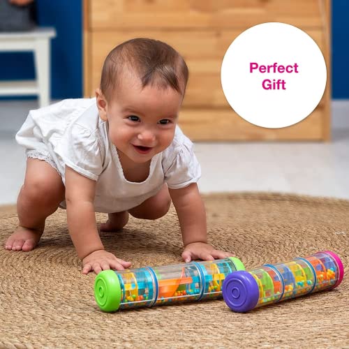 Halilit by Edushape Rainmaker - 8 Inch Rainstick Musical Instrument for Babies, Toddlers and Kids - Educational Toy for Sensory Developmental Rhythm Shaker