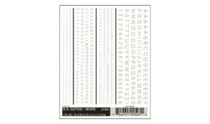 woodland scenics dry transfer decals railroad gothic letters white